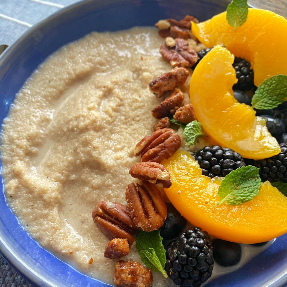 Nut Butter & Cherry Jam Fonio Porridge – Yolélé